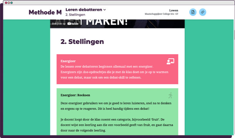 Nieuw! Module Leren debatteren ⋆ Methode M